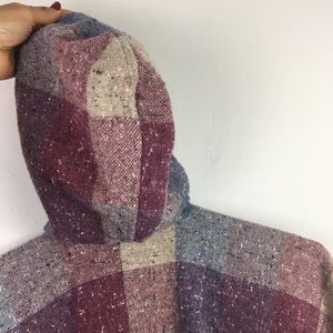 Vintage | Jackets & Coats | Vintage Handmade Buffalo Plaid Wool Hooded ...